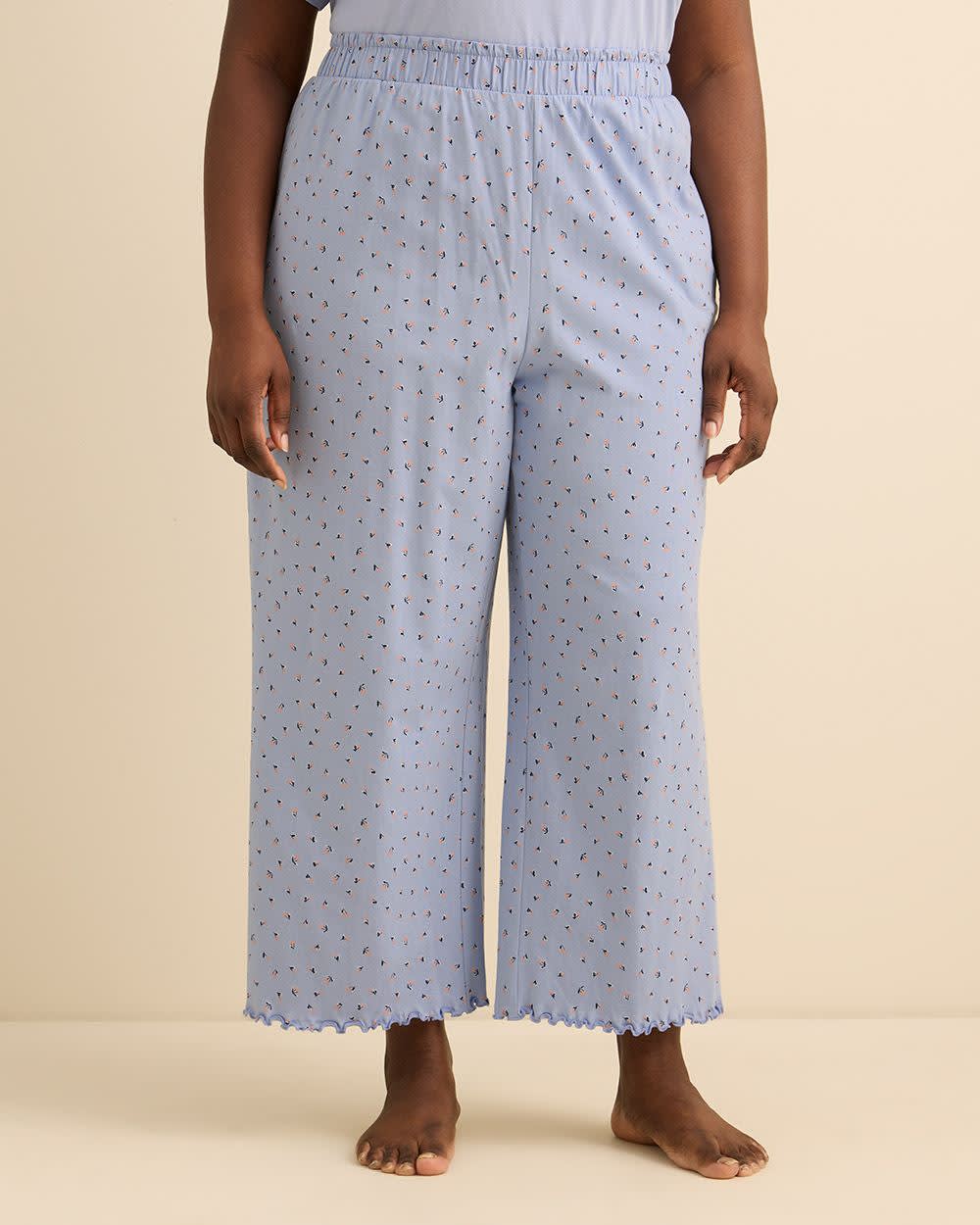 Mid-Flare Ankle-Length Printed Pyjama Bottoms - ti Voglio | Penningtons