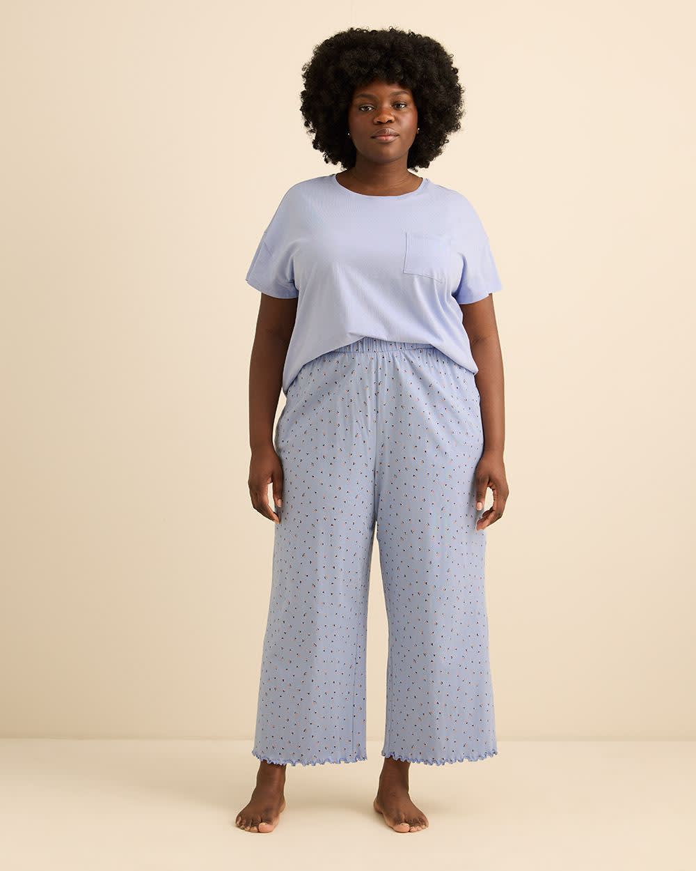 Mid-Flare Ankle-Length Printed Pyjama Bottoms - ti Voglio | Penningtons