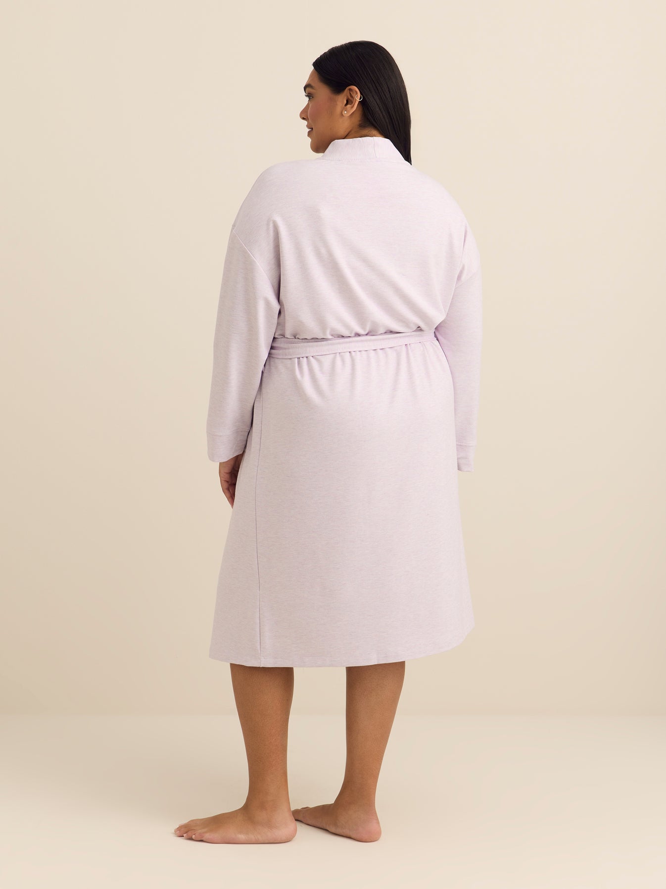 ti Voglio Plus Size Lilac Heather Knit Robe Women’s Sleepwear – Penningtons
