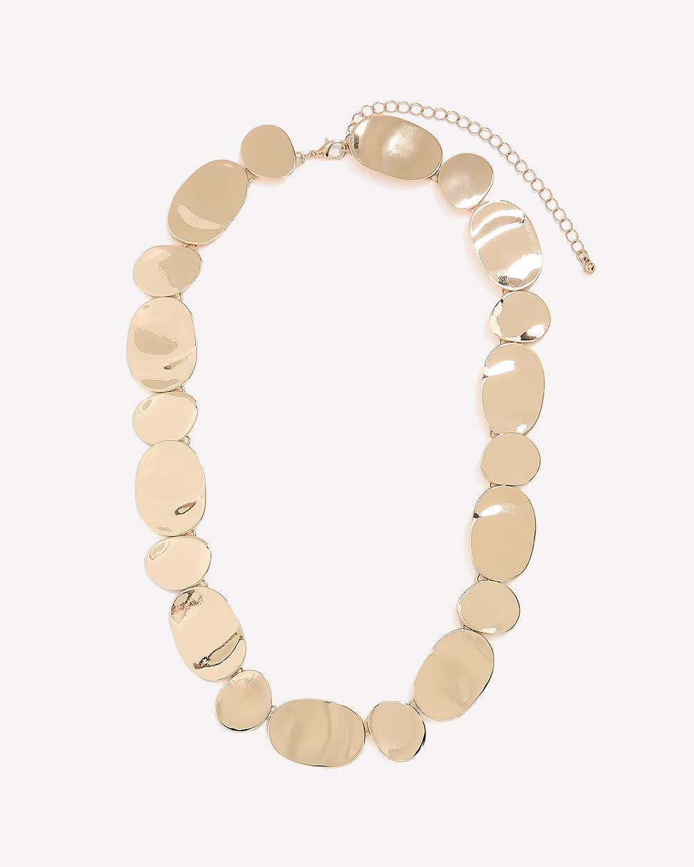 Brand Short Necklace with Discs Gold Finish Women’s Necklaces – Penningtons