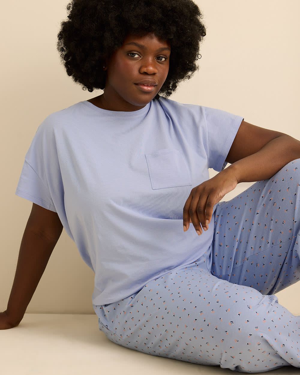 Mid-Flare Ankle-Length Printed Pyjama Bottoms - ti Voglio | Penningtons