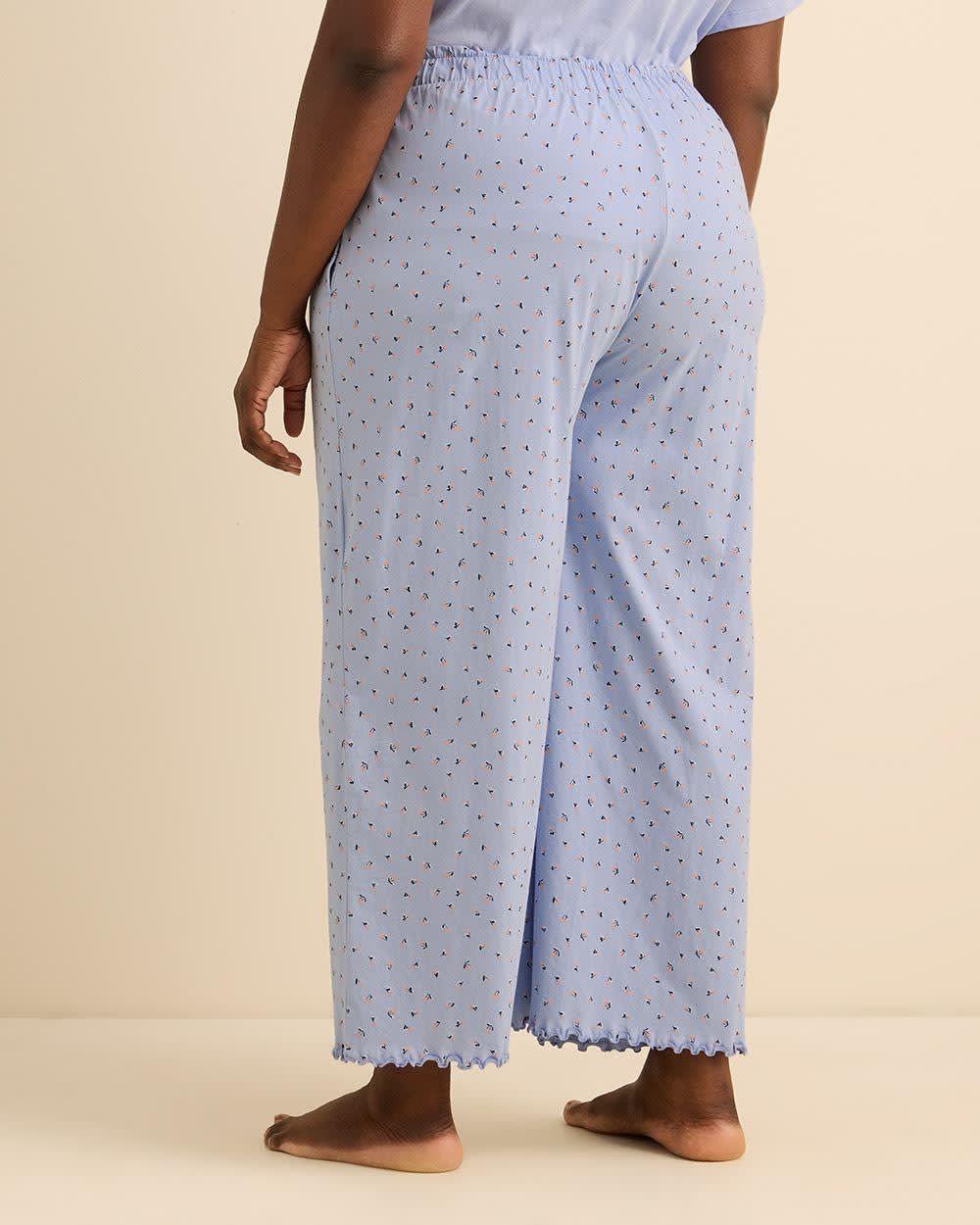 Mid-Flare Ankle-Length Printed Pyjama Bottoms - ti Voglio | Penningtons