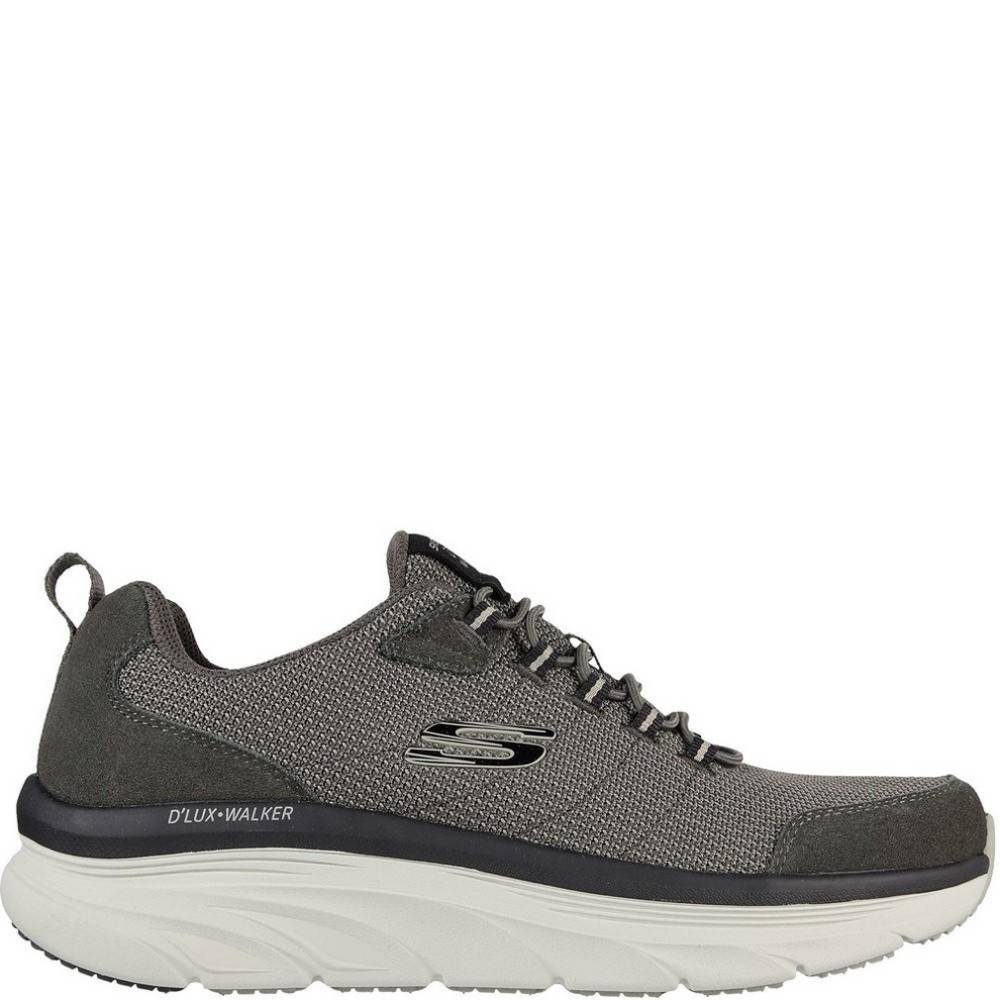 Skechers - Mens D´Lux Walker Bersaga Leather Relaxed Fit Sneakers - Penningtons
