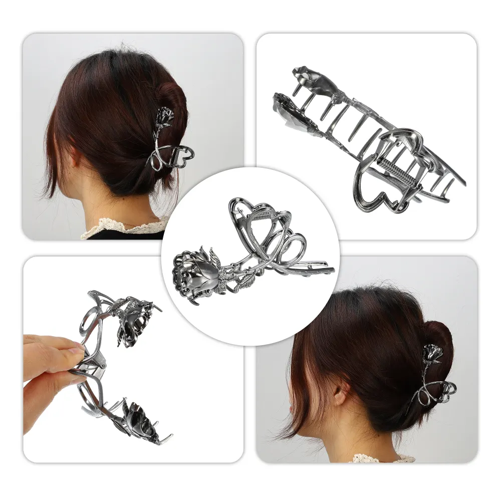Unique Bargains - Rose Shaped Metal Hair Claws - Penningtons