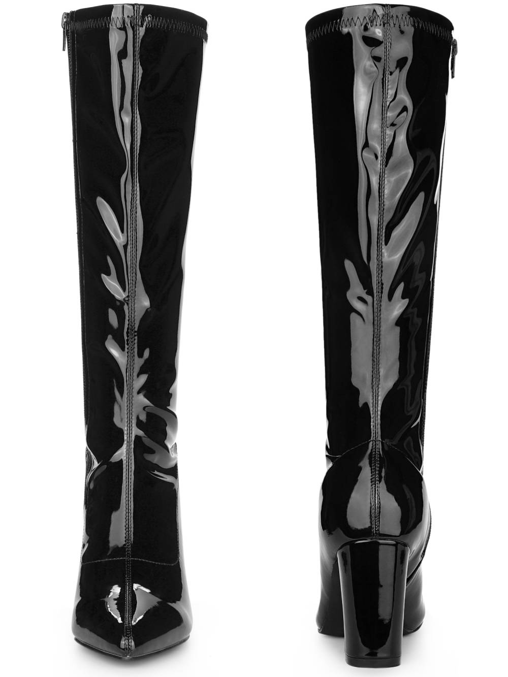 Allegra K - Bottes GoGo hautes en cuir verni - Penningtons