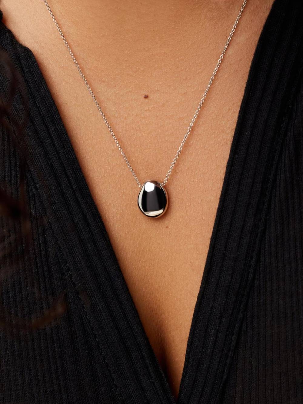 Ana Luisa - Silver Pendant Necklace - Pebble Mini Silver - Penningtons