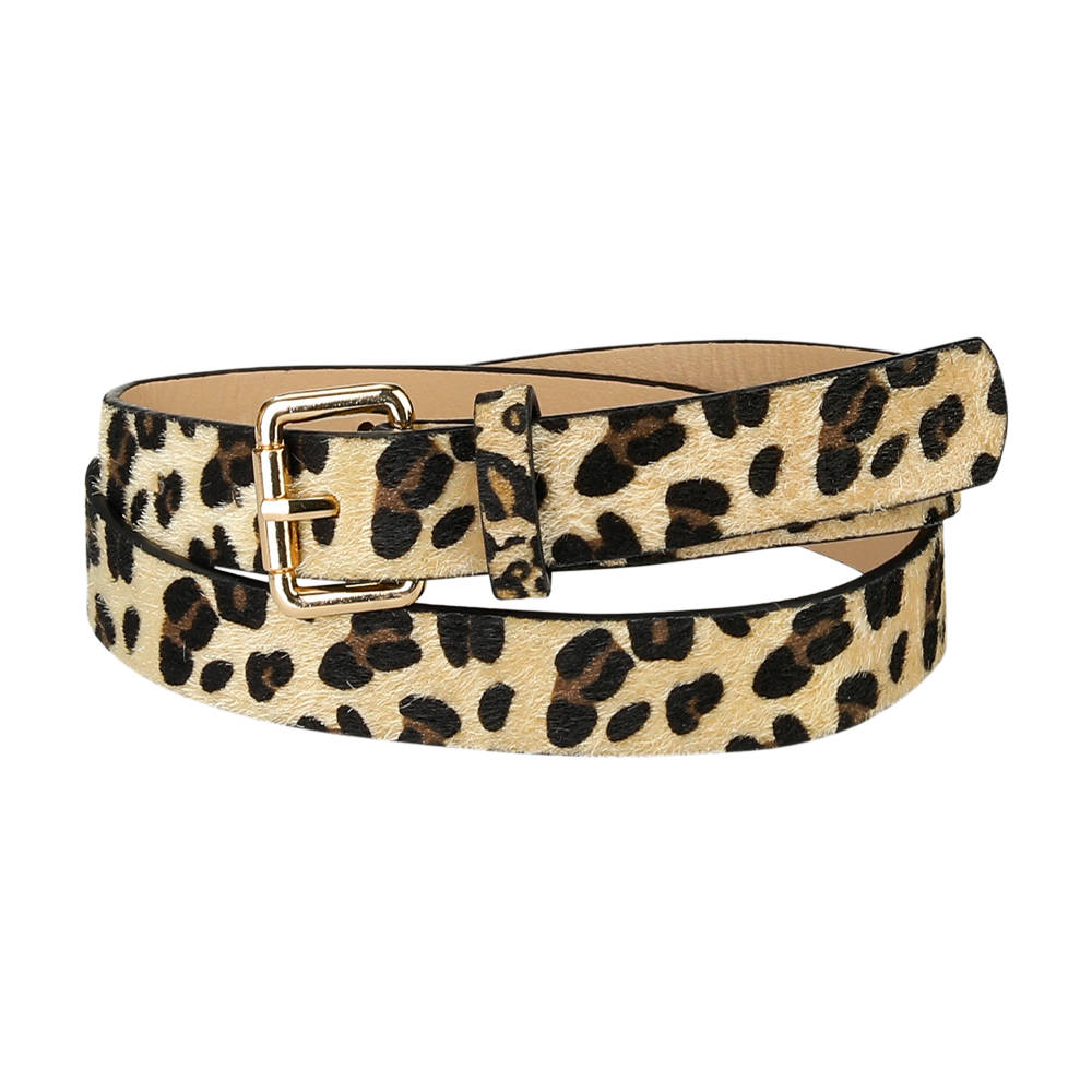 Allegra K- Faux Leather Leopard Print Belt - Penningtons