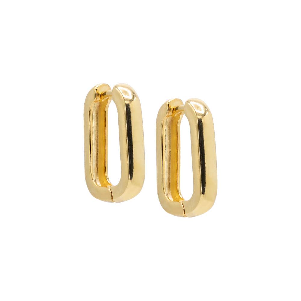 Par Adina Eden -Chunky Solid U-Shape Huggie Earge - Gold - Penningtons