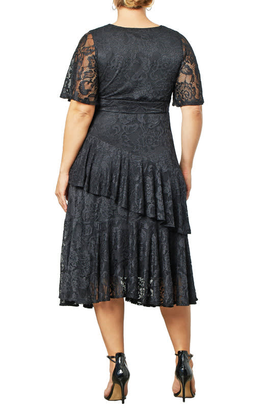 Kiyonna Lace Affair Tiered Cocktail Dress Plus Size Penningtons