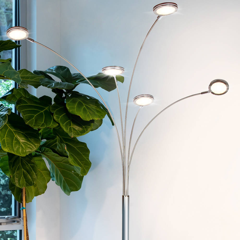 Orion Led Tree Floor Lamp With 5 Adjustable Arc Arms - Penningtons