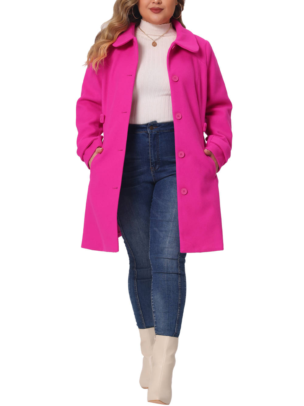 Agnes Orinda - Women Winter Peter Pan Collar Long Coats - Penningtons