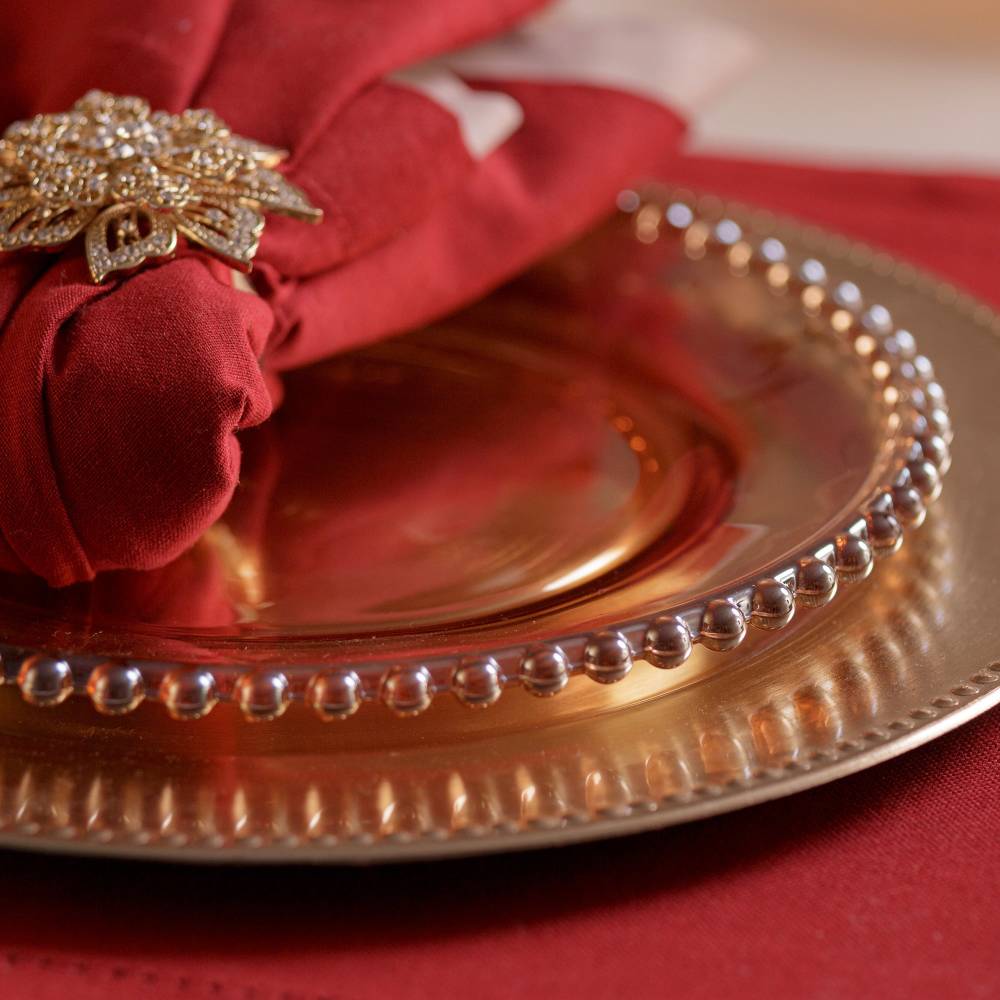 Pearl Collection Amber Crystal Dinner Plate 28cm Set of 4 - Penningtons