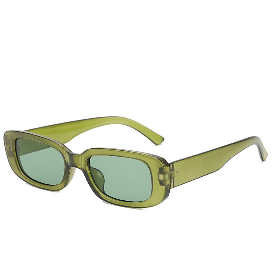 Olive Green Rectangular Fashion Sunglasses- Don't AsK - Penningtons
