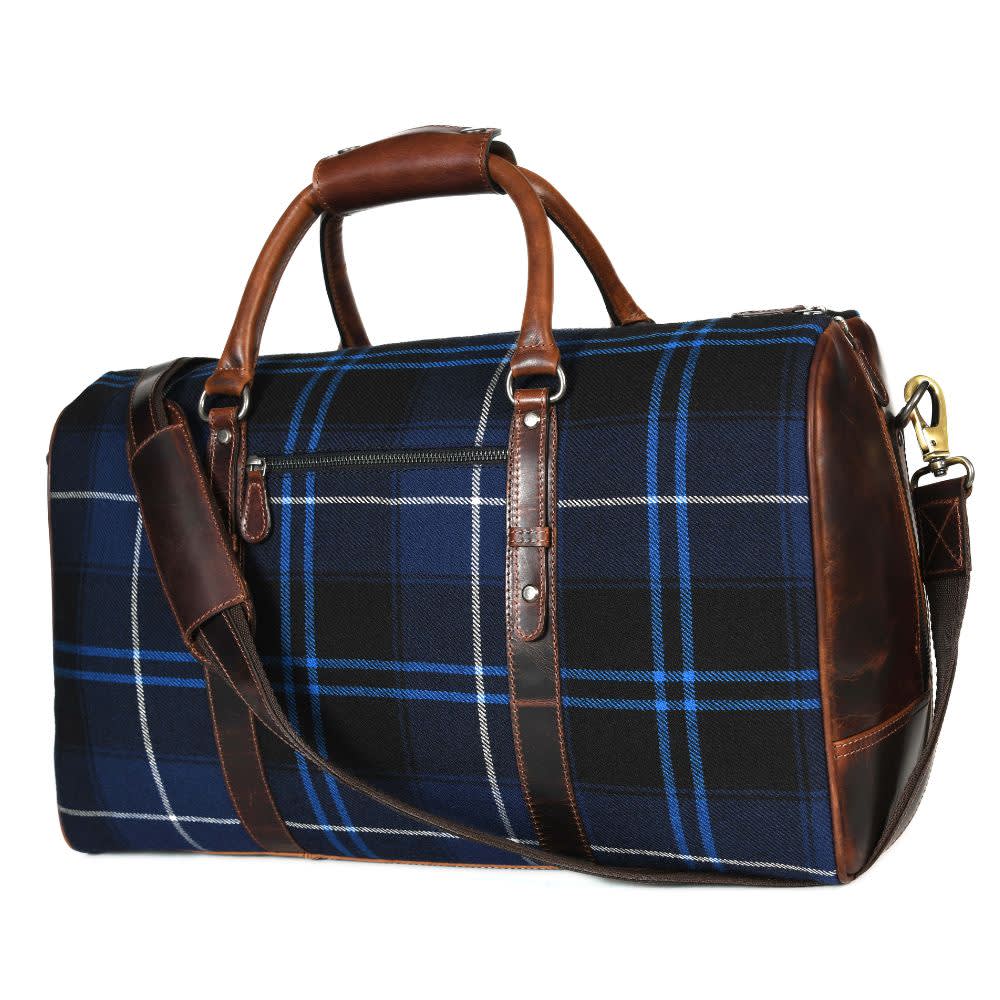 Aaron Leather Goods-Quasar Tweed Leather Duffle Bag - Penningtons