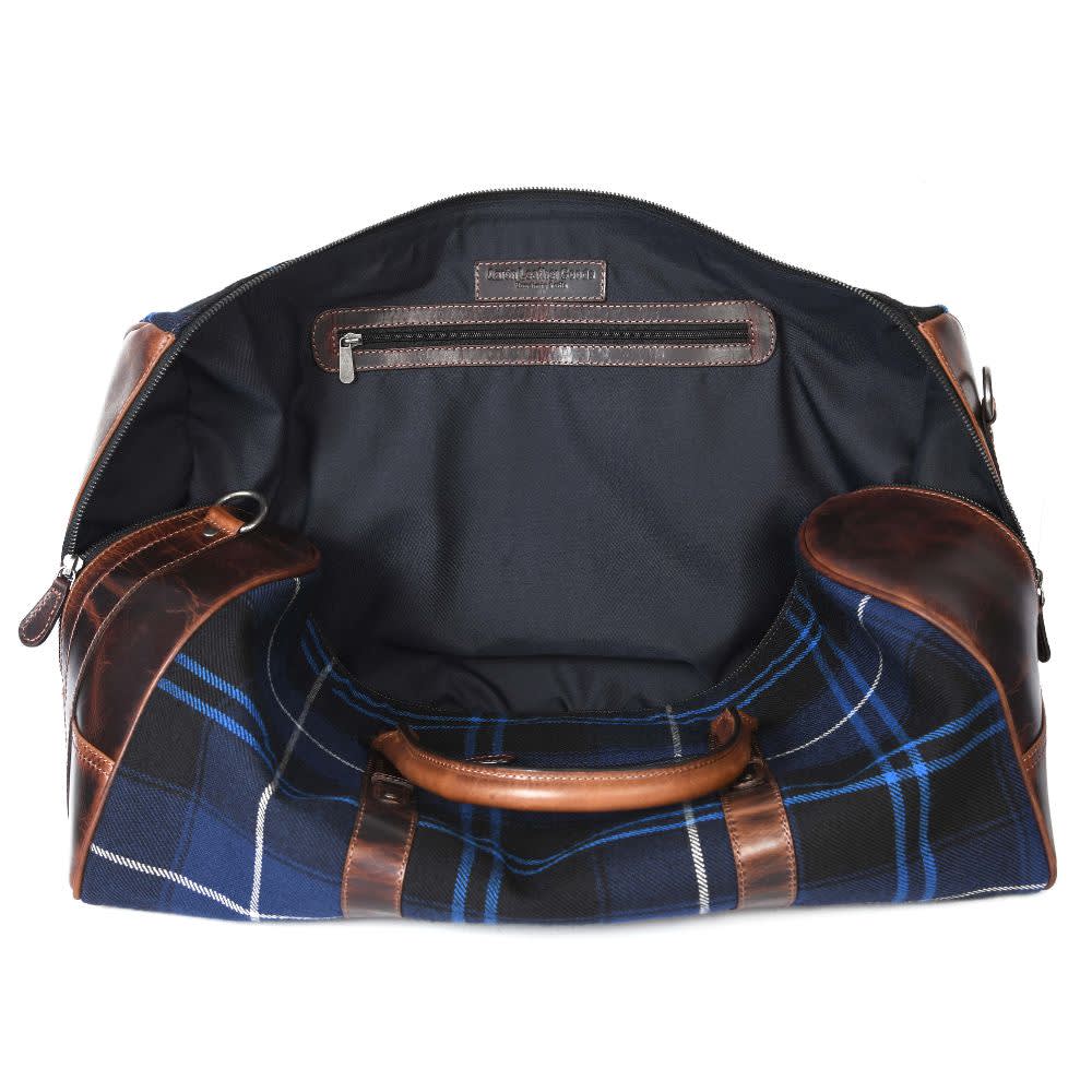 Aaron Leather Goods-Quasar Tweed Leather Duffle Bag - Penningtons