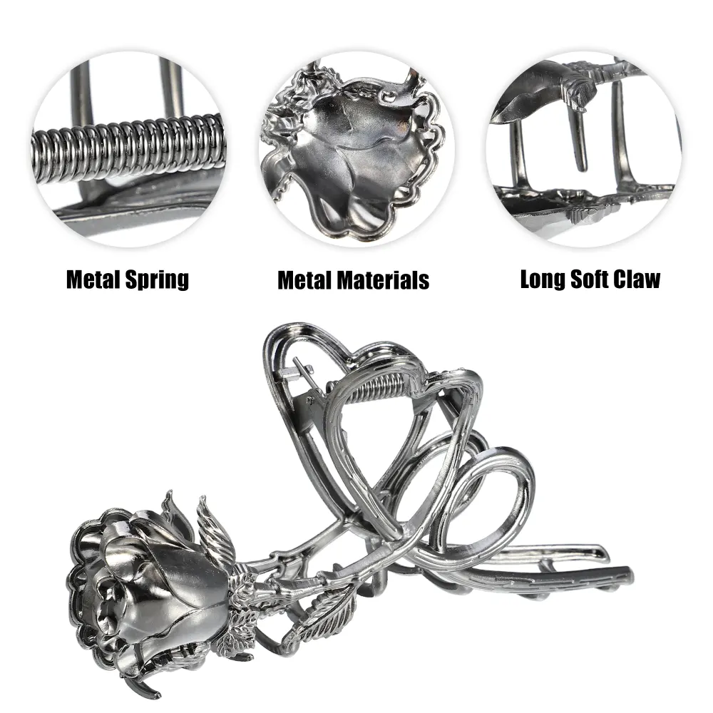 Unique Bargains - Rose Shaped Metal Hair Claws - Penningtons