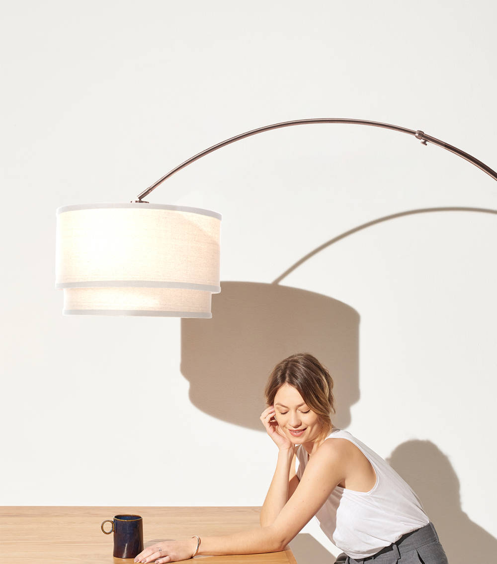 Mason Led Arc Floor Lamp With Marble Base - Penningtons