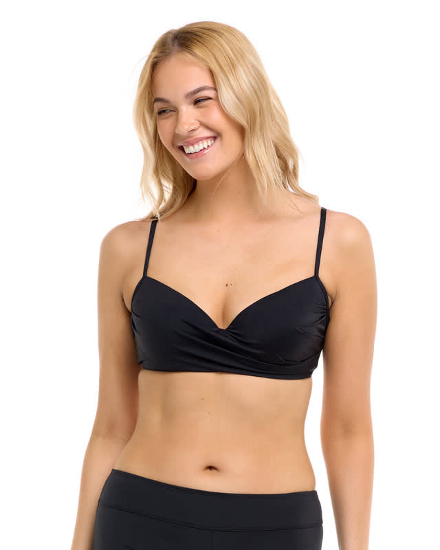 Skye - Black Solid Liz Top - Penningtons