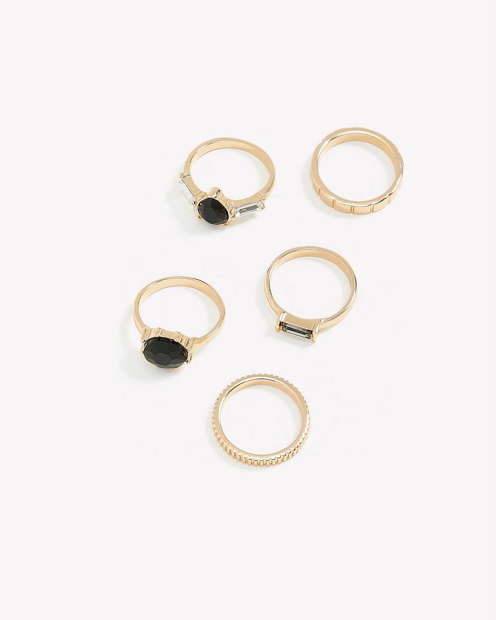 Golden Assorted Rings, Set of 5 | Penningtons