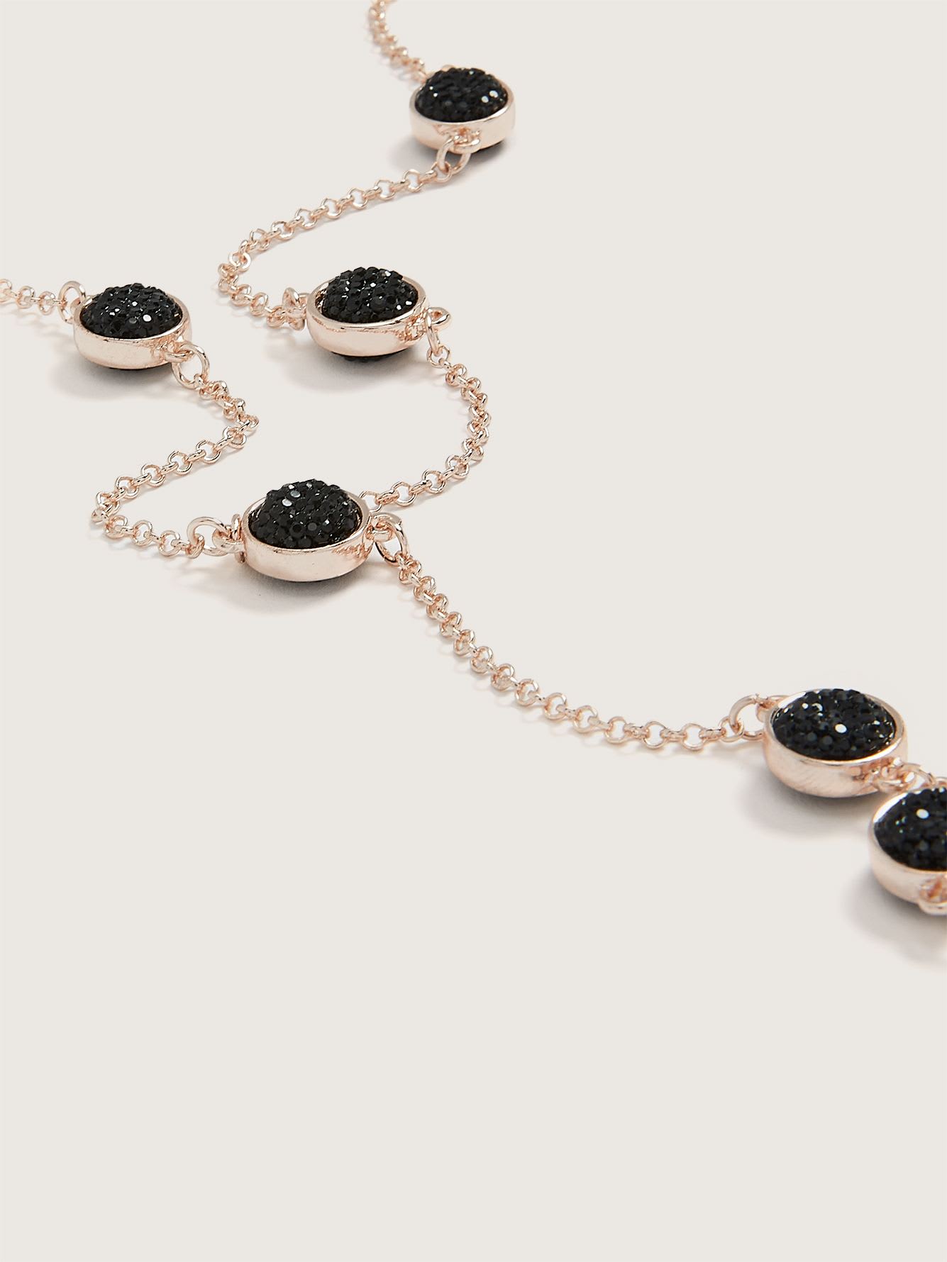 Long Cable Chain Beaded Necklace with Drop Detail | Penningtons