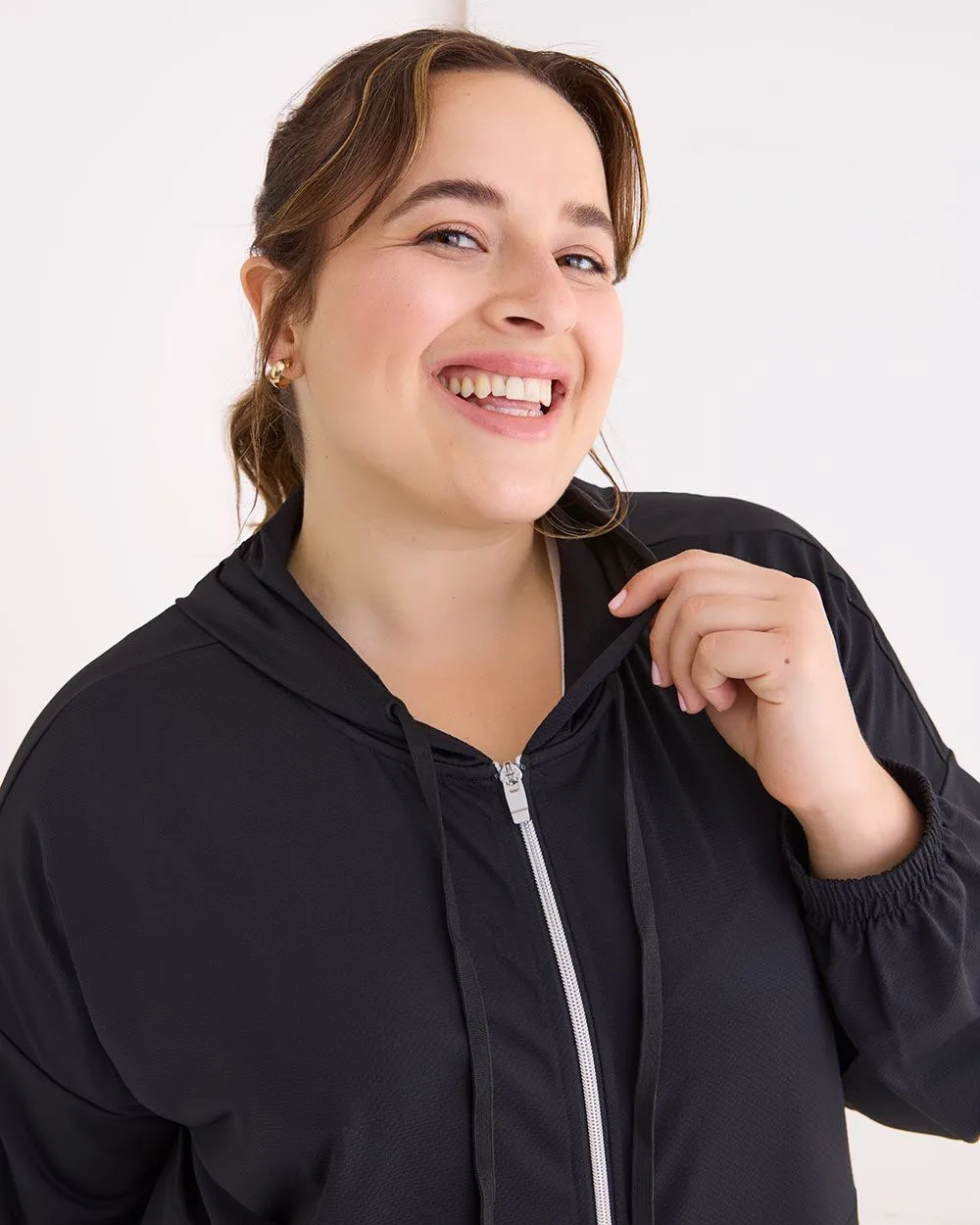 Full-Zip Hooded Jacquard Jacket - Active Zone | Penningtons