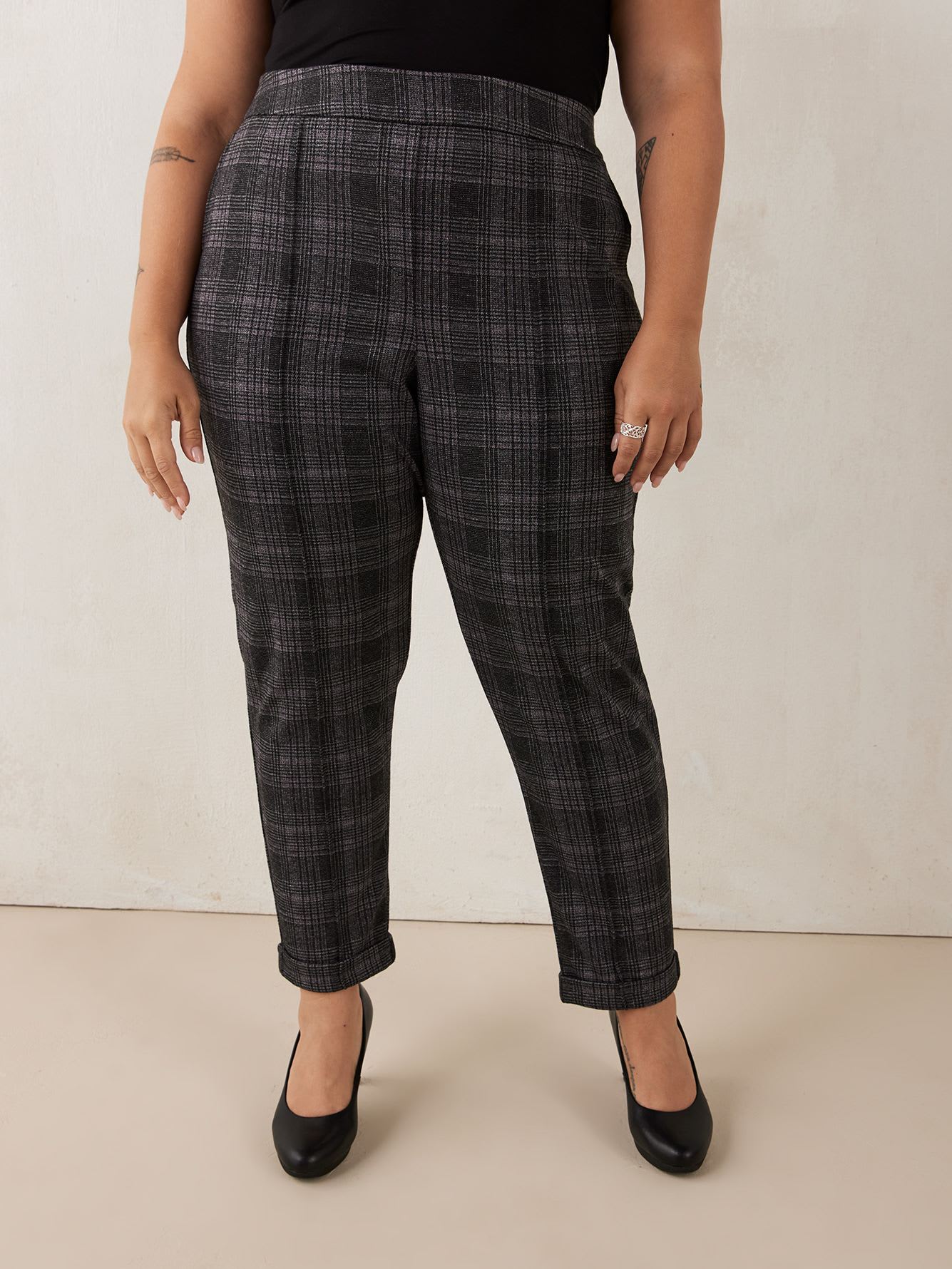 Jacquard Pintuck Peg-Leg Pant | Penningtons