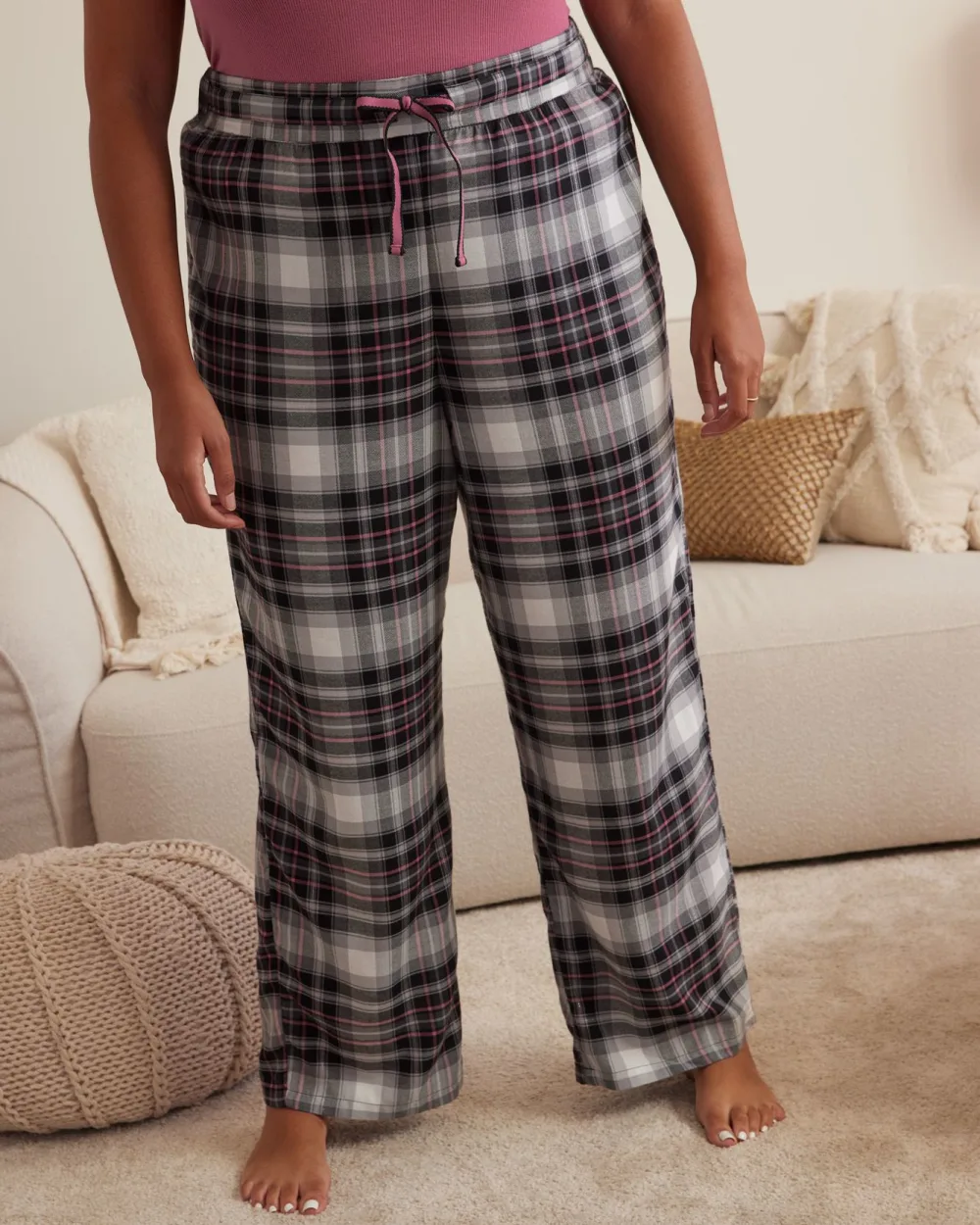 Plaid Straight-Leg Pyjama Pant - ti Voglio | Penningtons