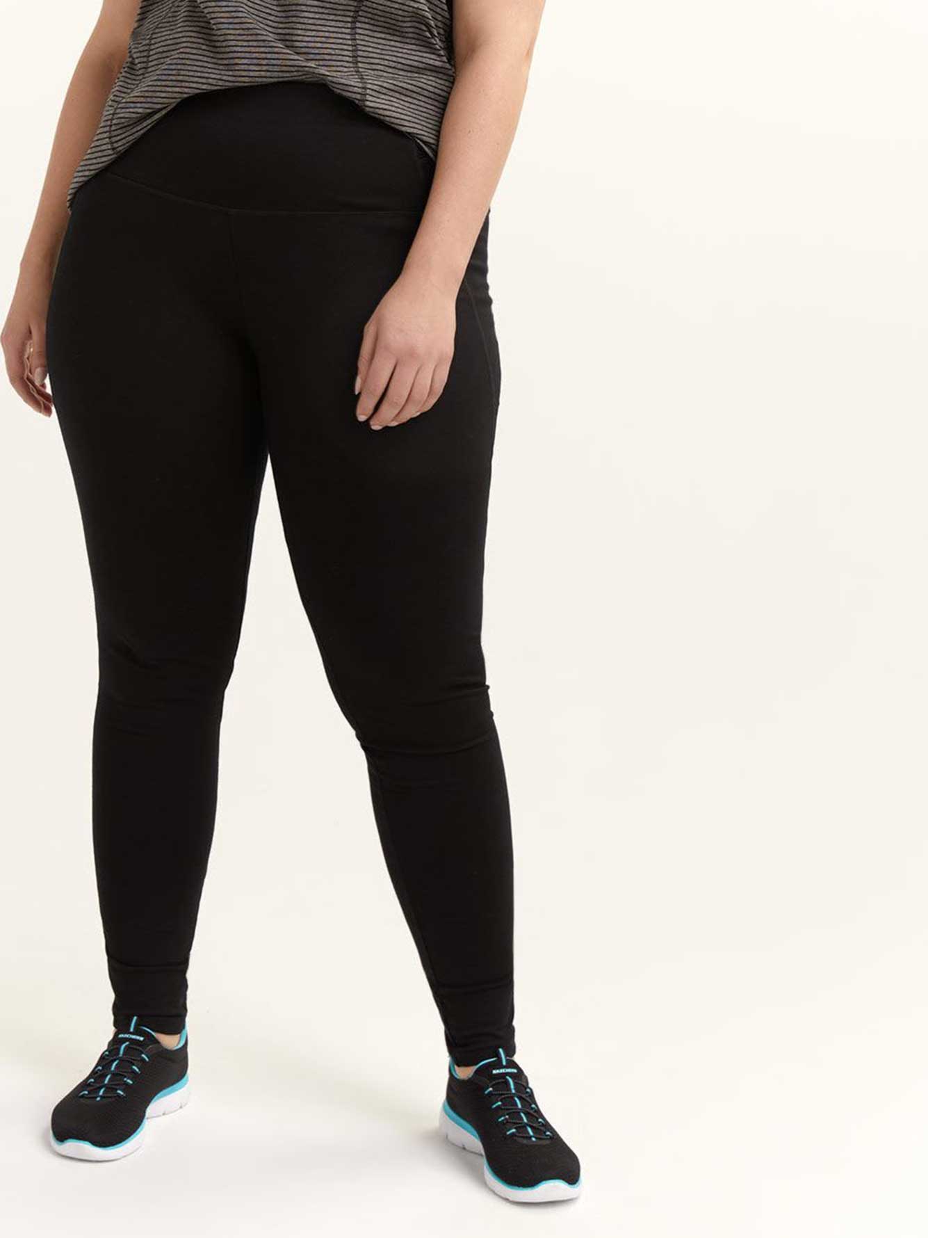 Tall Plus Size Fit Solution Black Leggings Activezone Penningtons