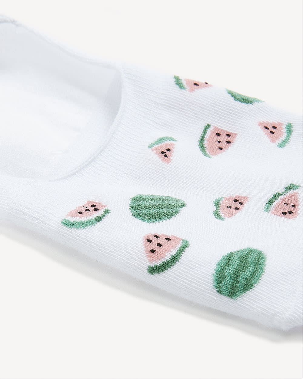 Sneaker Socks with Watermelon Print, Pack of 3 | Penningtons