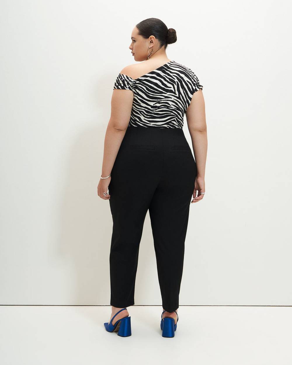 Curvy-Fit High-Waisted Tapered-Leg Pant - Addition Elle | Penningtons