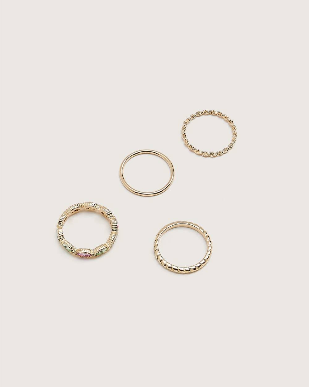 Assorted Rings with Stones, Set of 4 - Addition Elle | Penningtons
