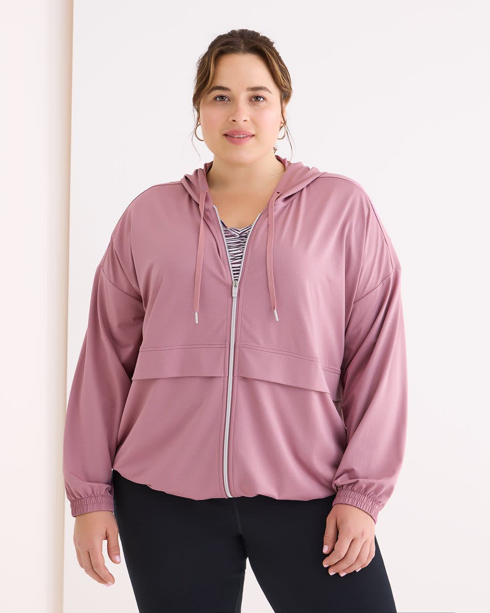 Full-Zip Hooded Jacquard Jacket - Active Zone | Penningtons