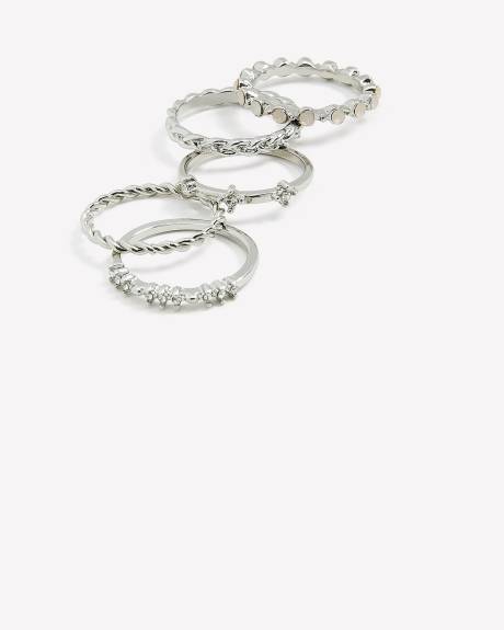 Assorted Glitter Rings, Set of 5 | Penningtons