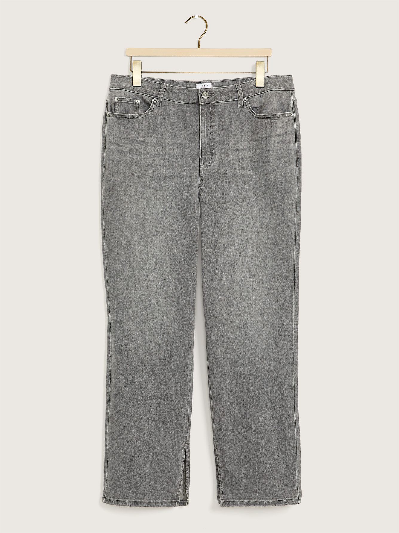 Jean gris à jambe droite avec fentes, coupe 1948, tissu responsable - d ...