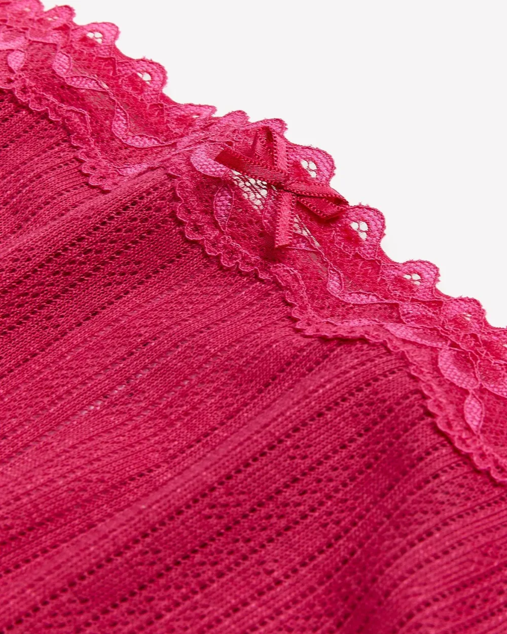 Pointelle Cheeky Brief, Lace Waistband and Bow - ti Voglio | Penningtons