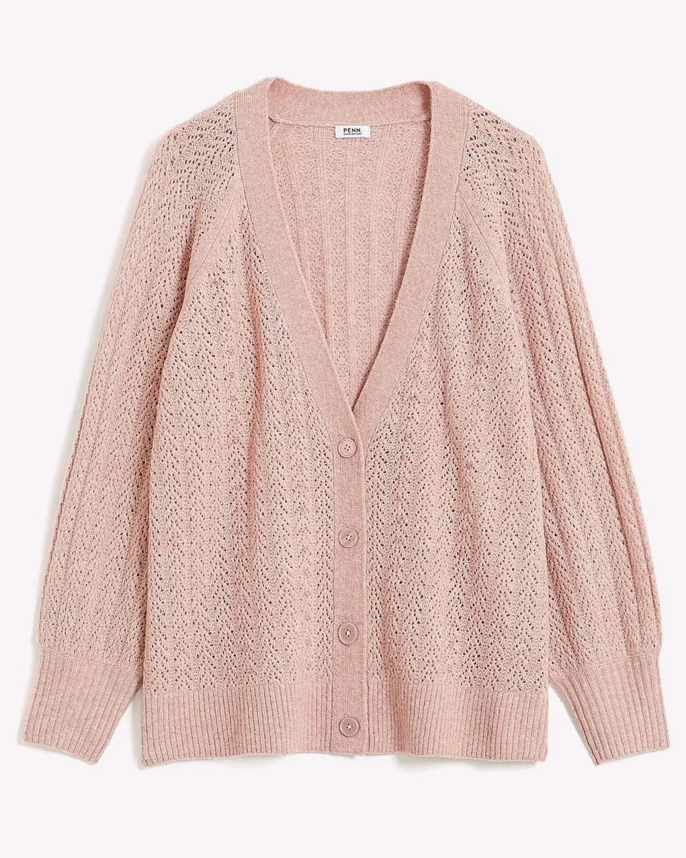 Pointelle Cardigan with Beads and Sequins | Penningtons