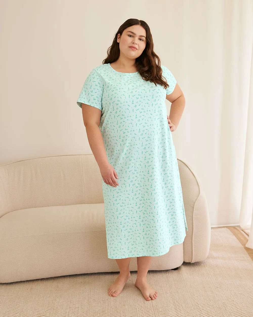 Printed Long Sleepshirt - ti Voglio | Penningtons