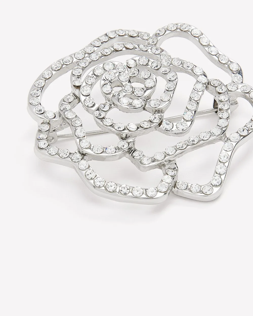 Rhinestone Rose-Shaped Brooch | Penningtons