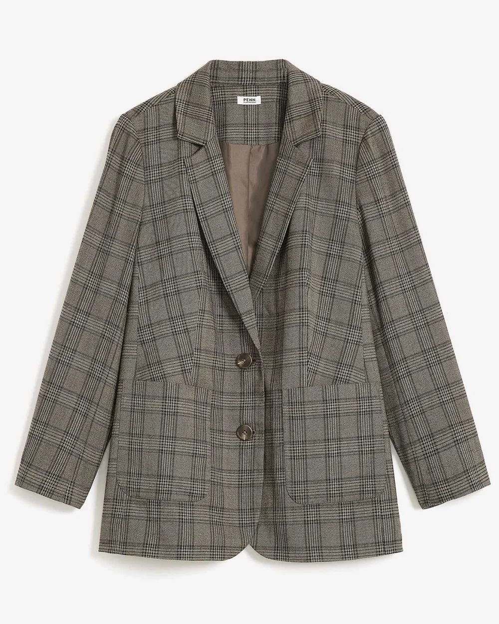 Long Plaid Blazer | Penningtons