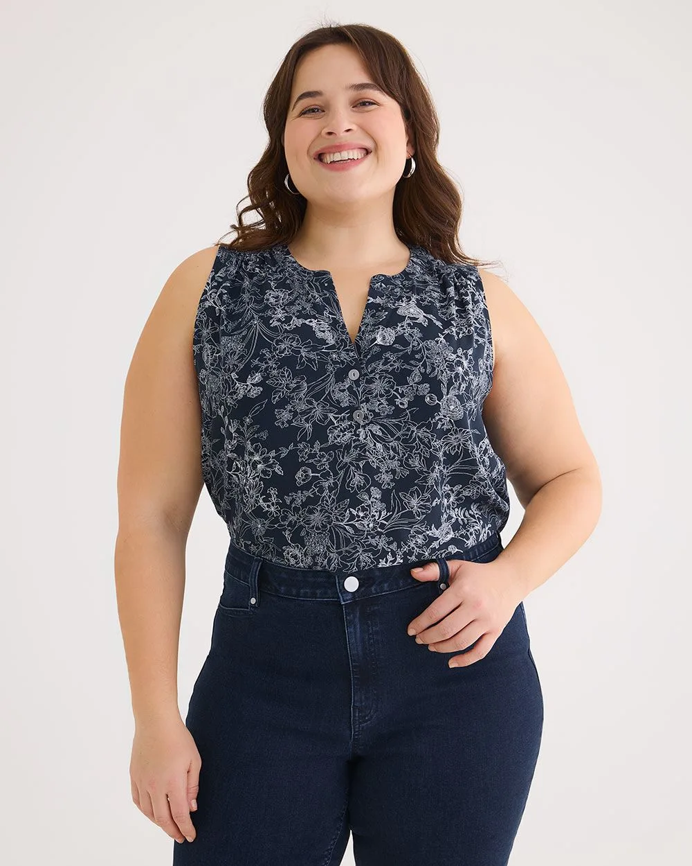 Sleeveless Challis Tunic | Penningtons