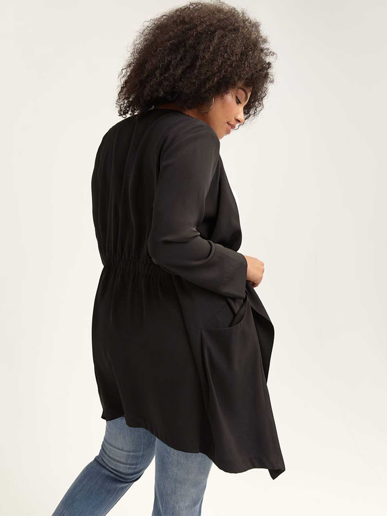 Black Soft Duster Jacket - L&L | Penningtons