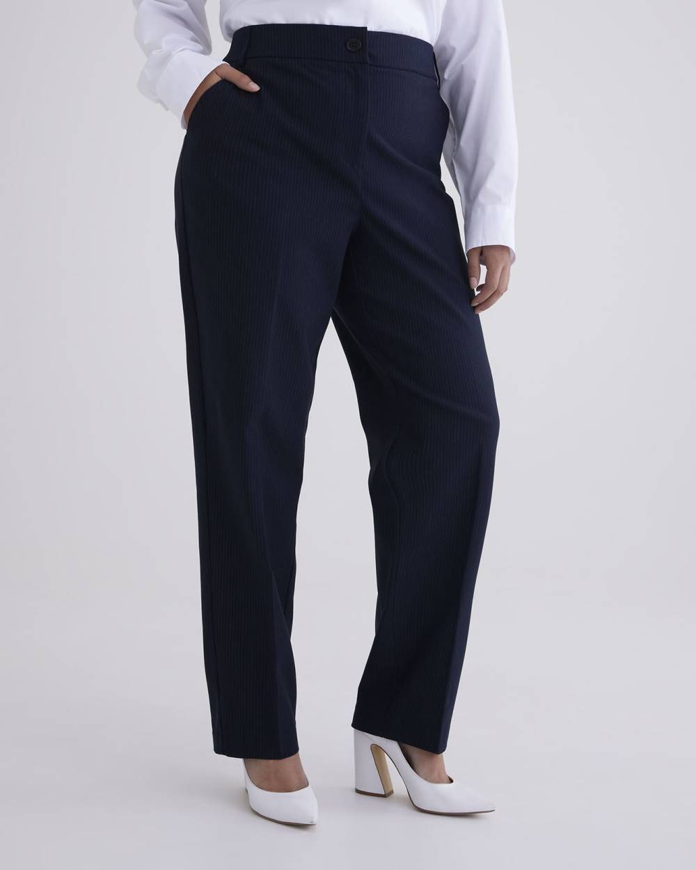 Curvy-Fit High-Rise Straight-Leg Pant | Penningtons