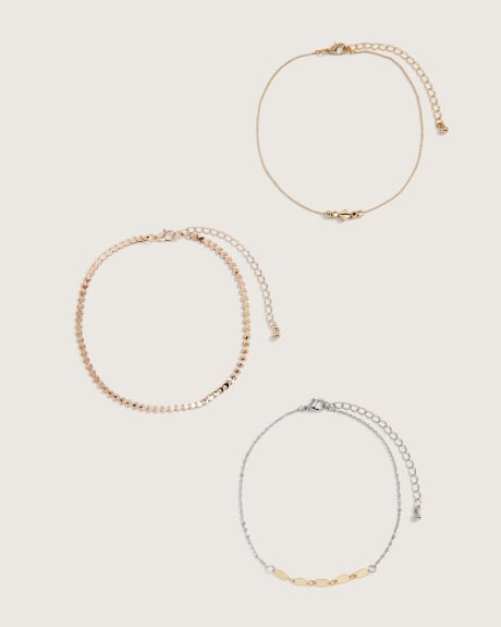Fancy Anklets, Set of 3 | Penningtons