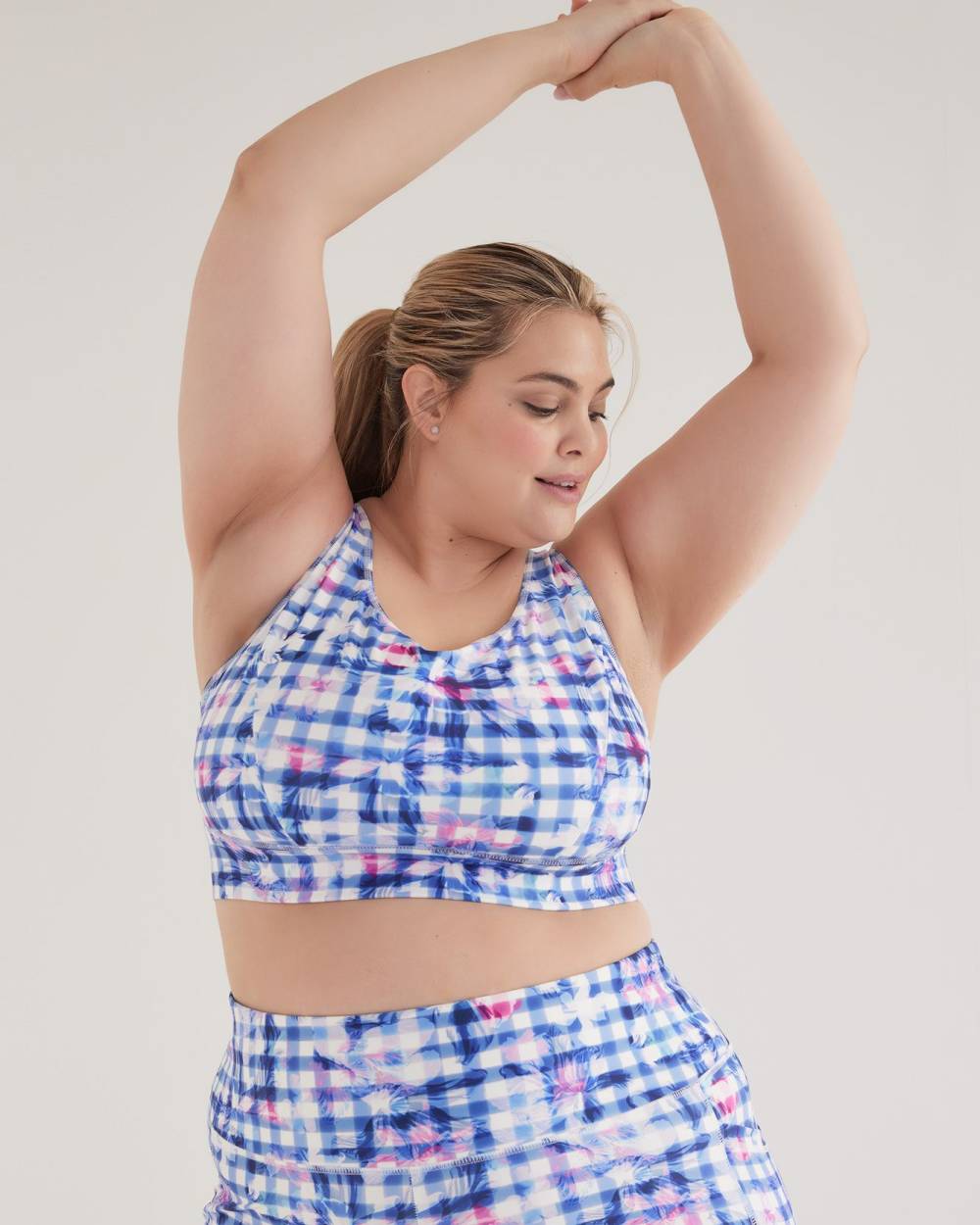 Responsible, Floral Crop Top with Multi-Strap Back - Active Zone | Penningtons