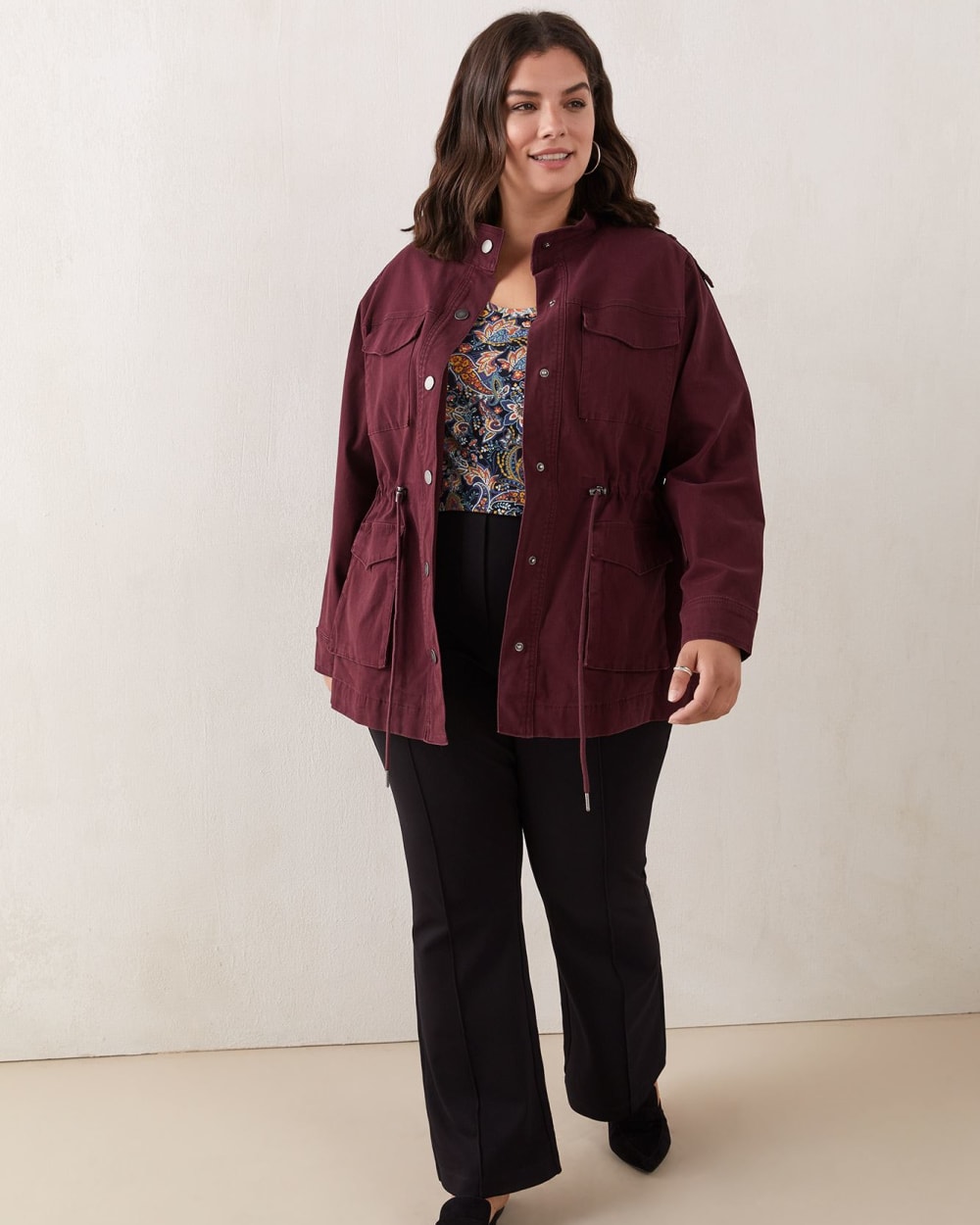 Mid-Length Canvas Utility Jacket - In Every Story | Penningtons