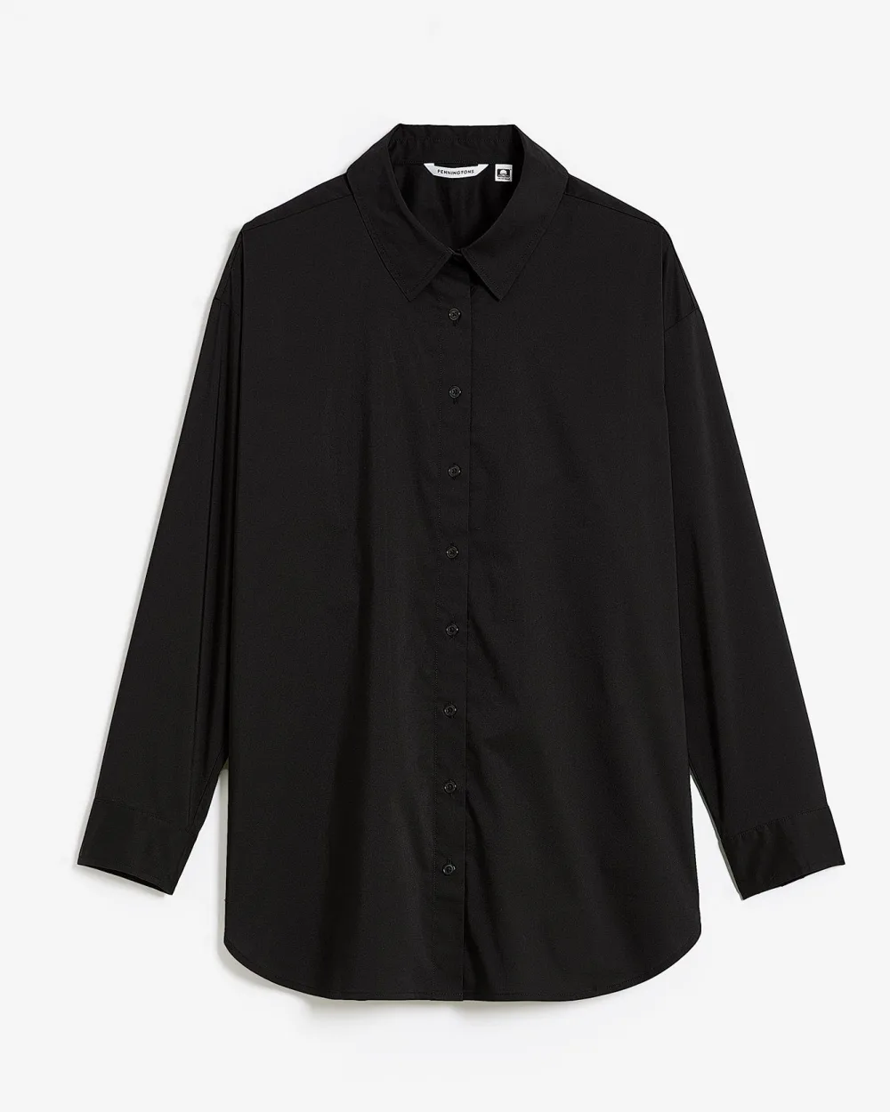 Black Buttoned Down Tunic Shirt | Penningtons