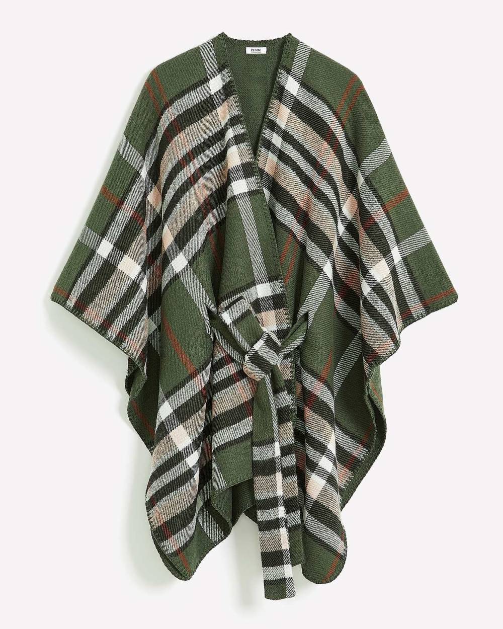 Belted Plaid Cape | Penningtons