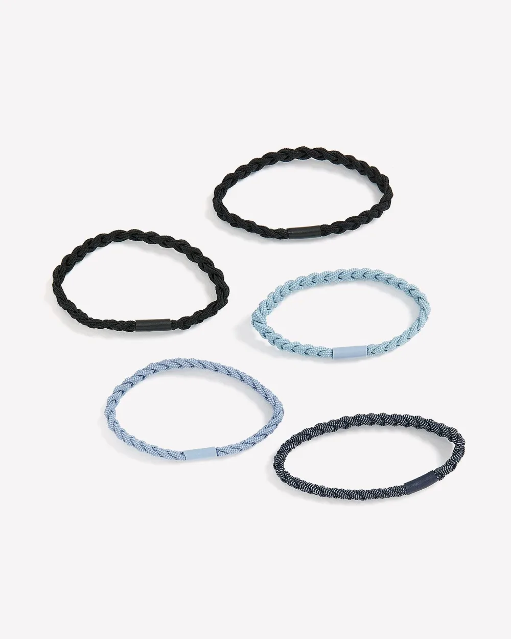 Denim Hair Elastics, Set of 5 - Addition Elle | Penningtons