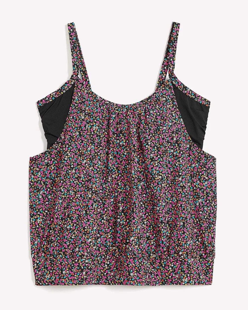 Printed Tankini Fooler with Microjersey Overlay | Penningtons