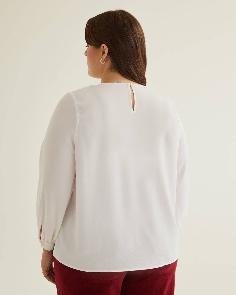 Satin Blouse with Lace Inserts | Penningtons
